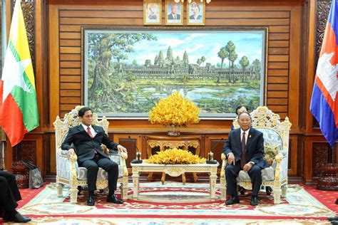 សម្តេច ហេង សំរិន ទទួលជួបសវនាការជាមួយអនុប្រធានាធិបតី សាធារណរដ្ឋសហភាពមីយ៉ាន់ម៉ា នៅរាជធានីភ្នំពេញ