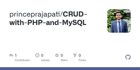 Github Princeprajapati Crud With Php And Mysql