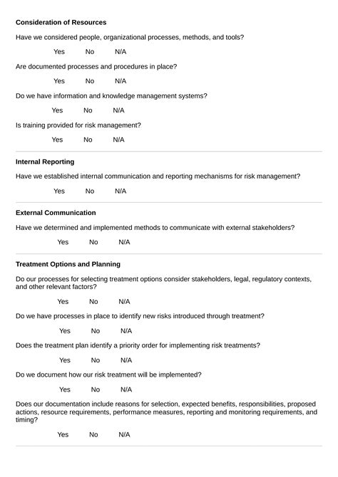Iso 31000 Checklistpdf Business Administration Business