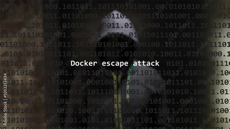 cyber attack docker escape attack text in foreground screen anonymous