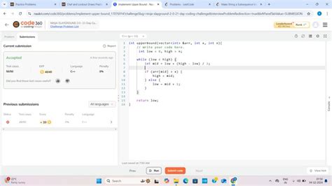 Bharti Pandhare On Linkedin Codingchallenge Algorithm Upperbound
