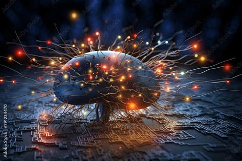 Neural Network Visualization Human Brain Analog Intricate Detailed Complexity Visual