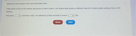 Solved Select The Correct Answer From Each Drop Down Menu Cindy