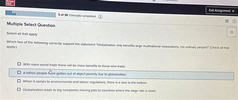 solved grawexit assignment5 ﻿of 38 ﻿concepts