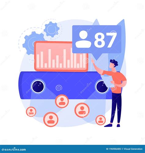 People Counter System Abstract Concept Vector Illustration Stock