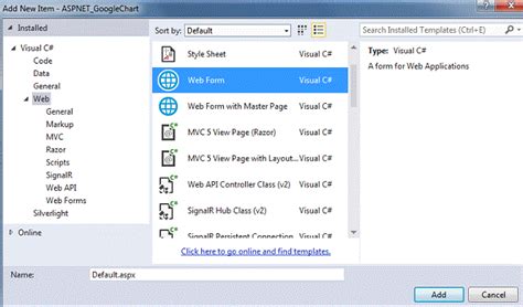 ASP NET Criando gráficos dinâmicos Google Chart