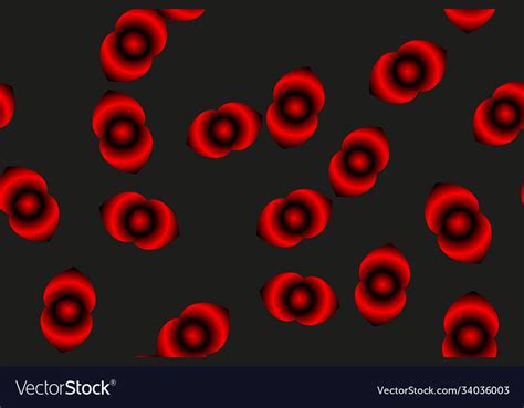 Abstract Red Open Shells Seamless Pattern Vector Image