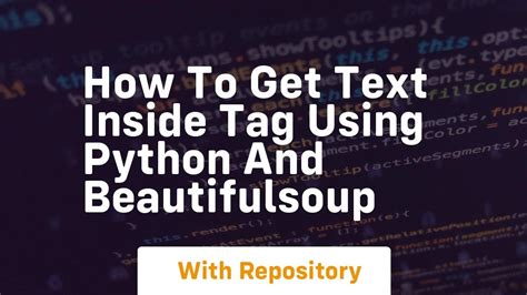 How To Get Text Inside Tag Using Python And Beautifulsoup YouTube
