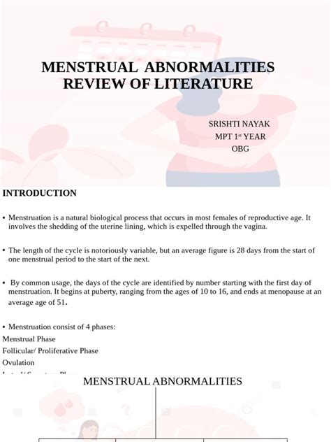 Menstrual Abnormalities Pptm Pdf Polycystic Ovary Syndrome