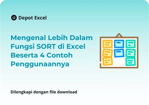 Mengenal Lebih Dalam Fungsi Sort Di Excel Beserta 4 Contoh Penggunaannya Depot Excel