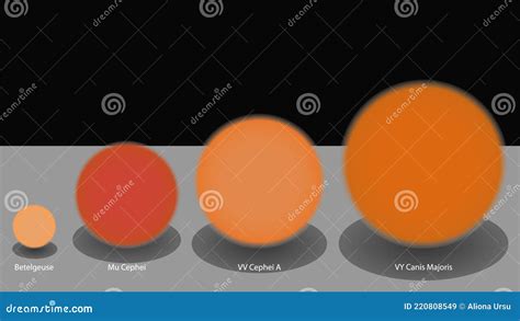 Stars Sizes Comparison Stock Vector Illustration Of Canis 220808549