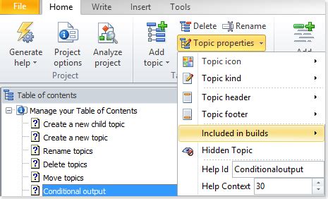 How To Manage Build Tags HelpNDoc