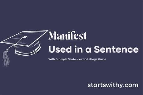 Manifest In A Sentence Examples 21 Ways To Use Manifest