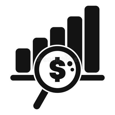 Magnifying Glass Analyzing Financial Growth Chart With Rising Bars Stock Image Image Of Graph