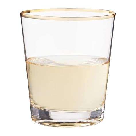 Wholesale Gold Rimmed Lowball Glass 10oz Wine N Gear