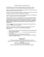 Powerpoint Project Advertising Methods Pdf PowerPoint Project