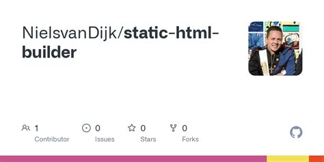 Github Nielsvandijkstatic Html Builder