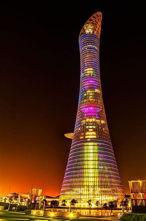 Aspire Tower Aka The Torch Doha Doha Landmarks Qatar Tourist Attractions The Torch Tower Doha