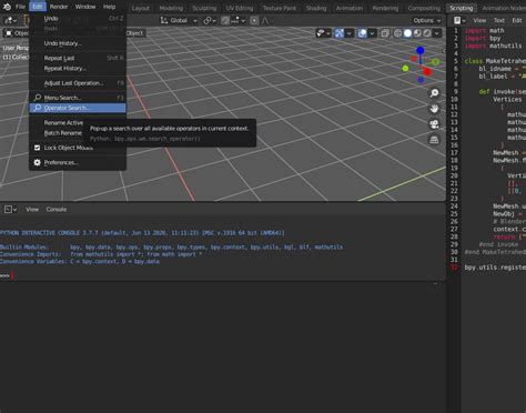 Python How To Execute My Operator 2020 Blender