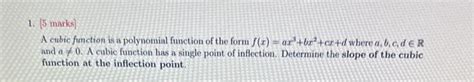 Solved Determine The Slope Of The Cubic Function At The