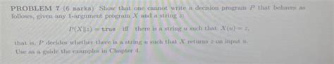 solved problem 7 6 marks show that one cannot write a