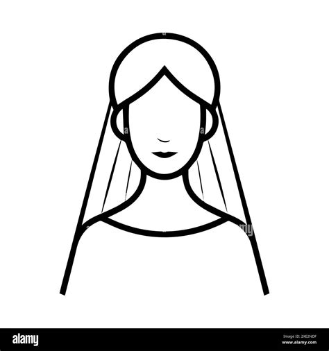Bride Icon Or Modern Line Symbol Vector Line Art And Icon Design With