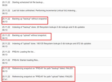 Urbackup Failed Snapshots With No Snapshot Mechanism Client UrBackup Discourse