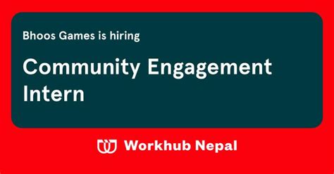Workhub Nepal On Linkedin Community Engagement Intern