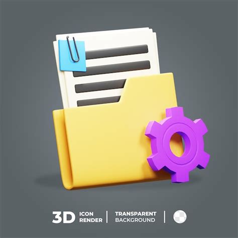 premium psd 3d icon document setting