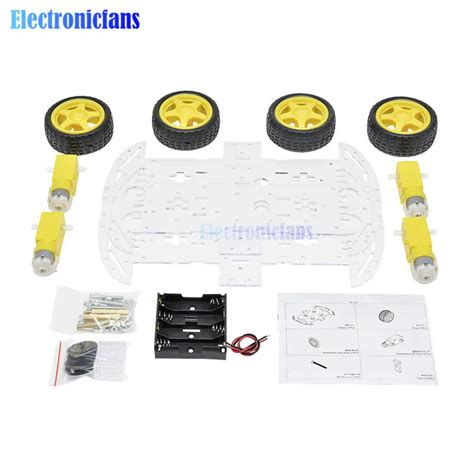 【kamdss015】diy electronic smart car kit 4wd smart robot car chassis kits car with speed encoder