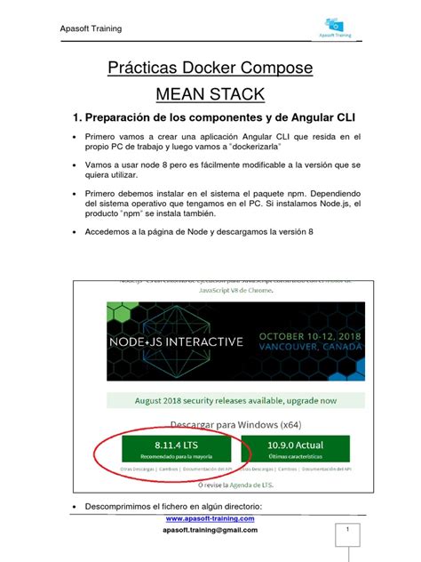 22 Práctica Docker Compose Mean Stack Pdf Desarrollo De Software