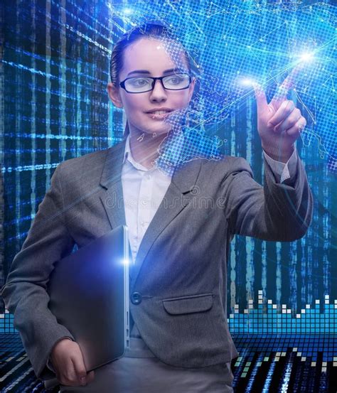 Data Mining Concept With Businesswoman Stock Image Image Of Global Mining 332185527
