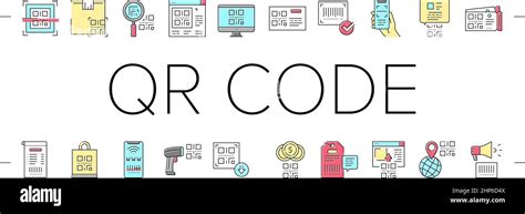 Qr Code Identification Collection Icons Set Vector Stock Vector Image Art Alamy