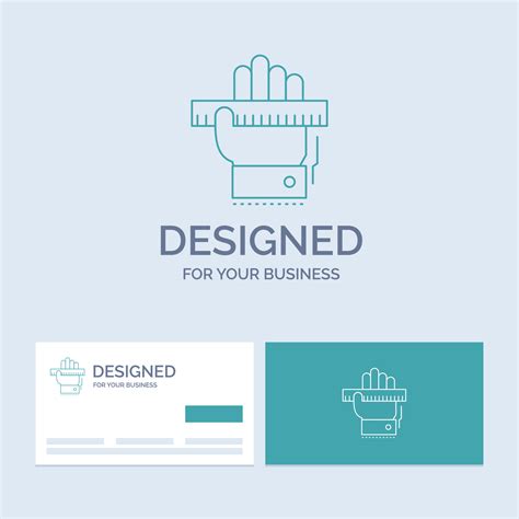Education Hand Learn Learning Ruler Business Logo Line Icon Symbol