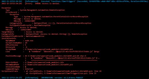 bug report access denied error when running newer versions of cli in