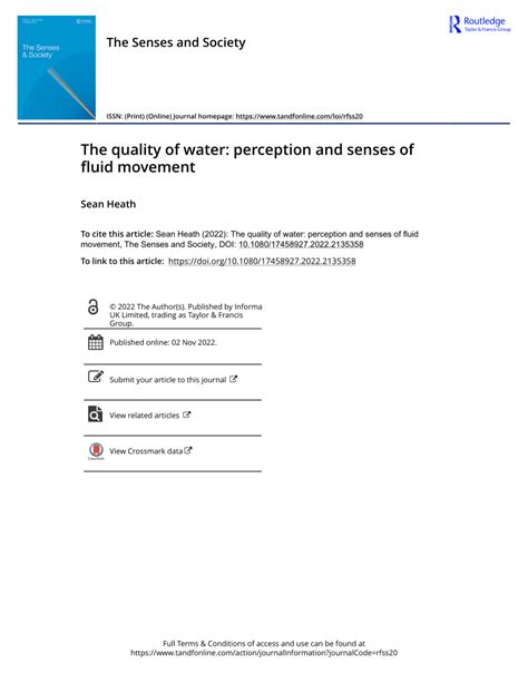 [pdf] The Quality Of Water Perception And Senses Of Fluid Movement