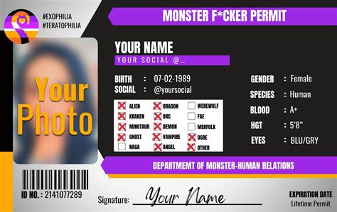 Monster F Ker Permit Etsy