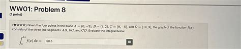 solved ww01 problem 8 1 ﻿point گگ ﻿given the four
