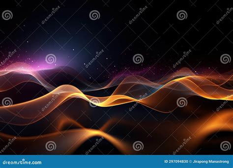 Abstract Background Wave Lines Dynamic Flowing Light Data Digital Abstract Technology