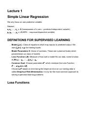 Understanding Simple Linear Regression: Key Concepts & Techniques | Course Hero