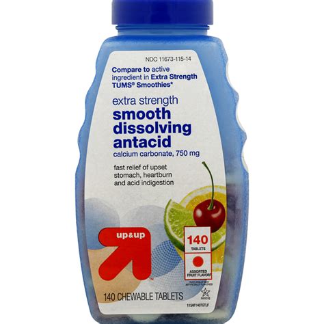 Upandup Smooth Dissolving Antacid Extra Strength 750 Mg Chewable