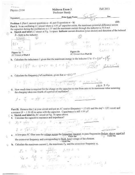 General Physics Solutions To Exam 3 Phys 2114 Docsity