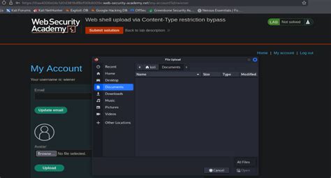 Portswigger Lab Web Shell Upload Via Content Type Restriction Bypass Writeup File Upload