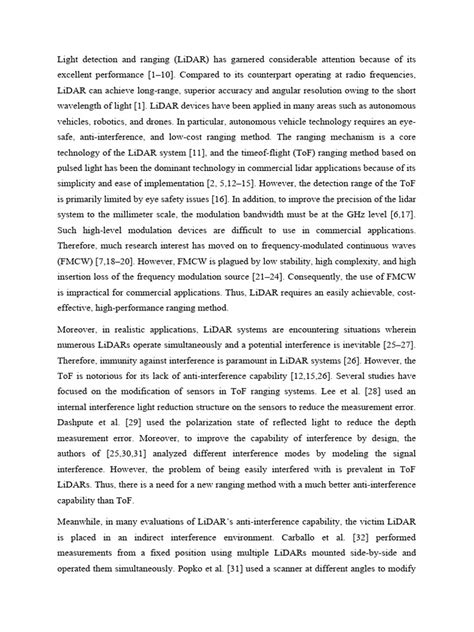 Phase Modulated Continuous Wave Coherent Ranging Method Pdf Lidar Frequency