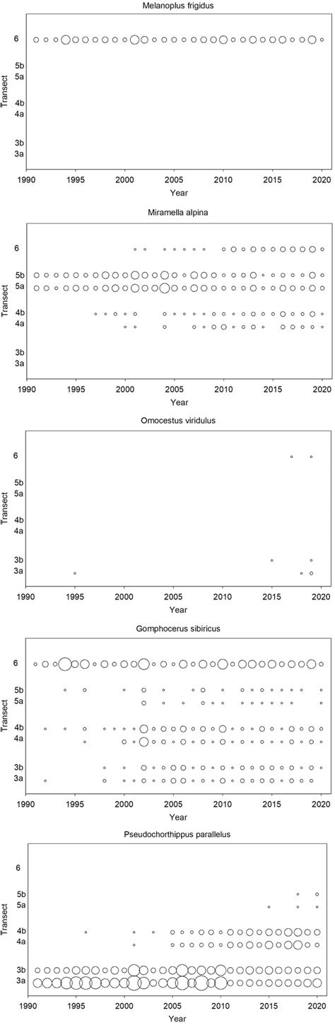 Abundance Of The Five Grasshopper Species In The Piffkar Differentiated