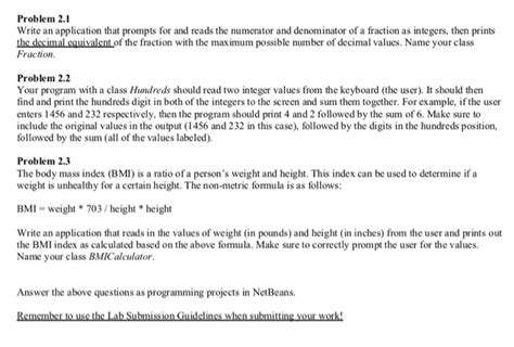 Solved Problem 21 Write An Application That Prompts For And