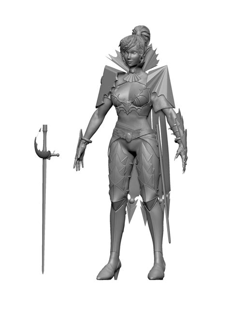 D Female Vampire Assassin Turbosquid