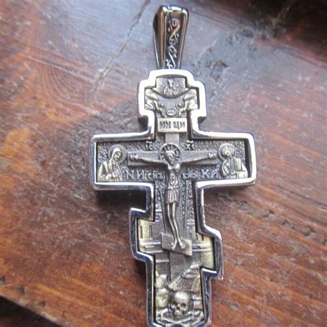 Eastern Orthodox Cross Necklace Etsy