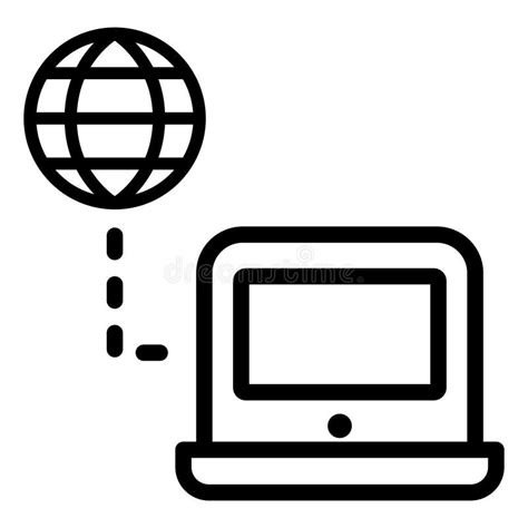 Internet Connection Line Icon Stock Vector Illustration Of Design Share 273788048