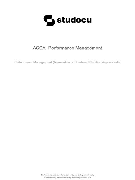 Acca Performance Management Book Download Free Pdf Computer Network Internet